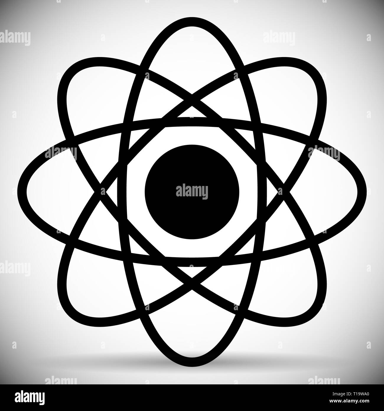 Eps 10 Vector Illustration of Flat Molecule, Atom (Atomic) symbol Stock ...