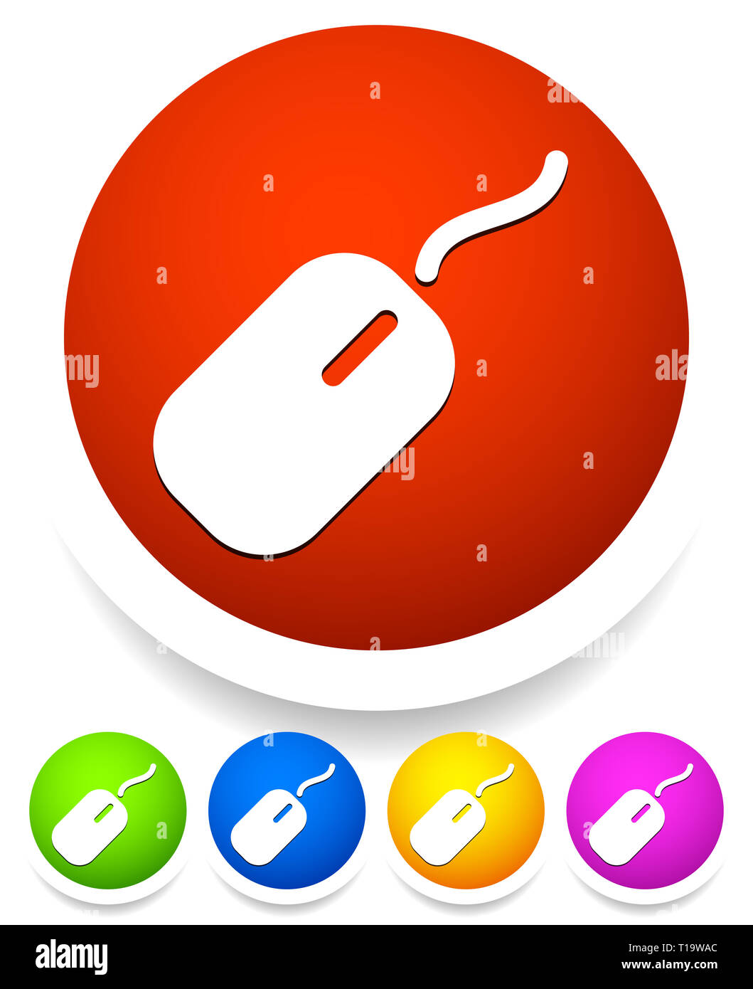 Eps 10 vector illustration of Computer mouse icons Stock Photo - Alamy