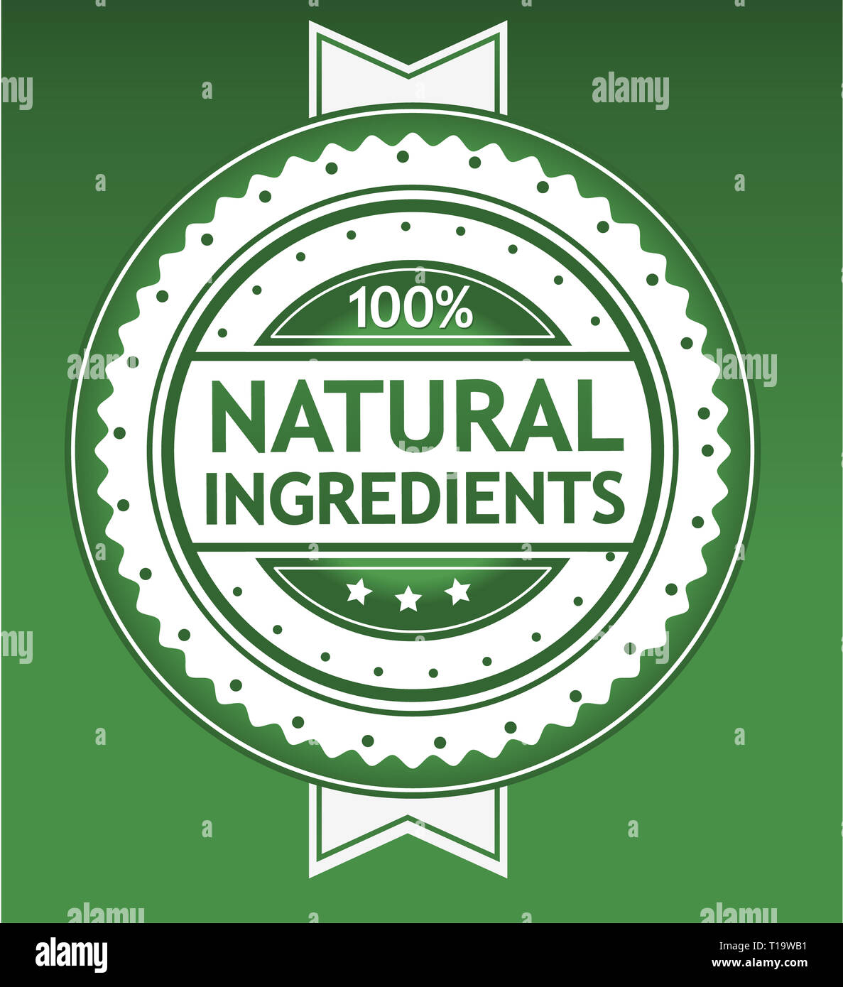 Natural Ingredients Badge Stock Photo - Alamy