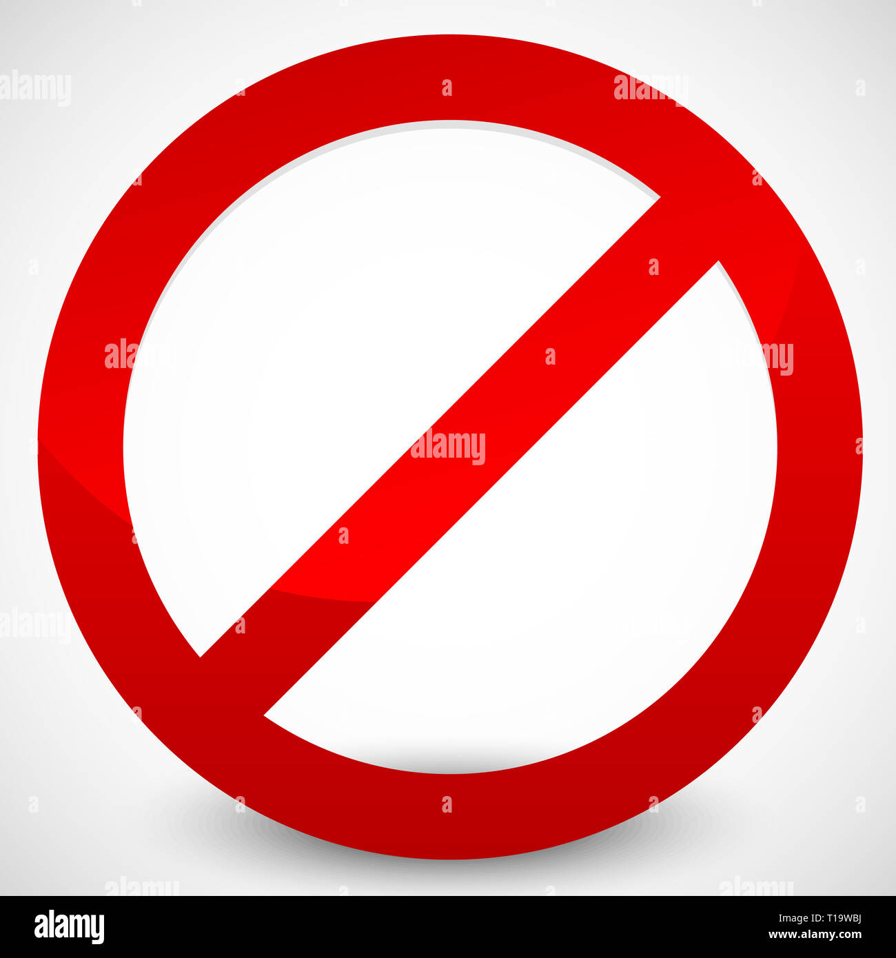 Prohibition sign with highlight Stock Photo - Alamy