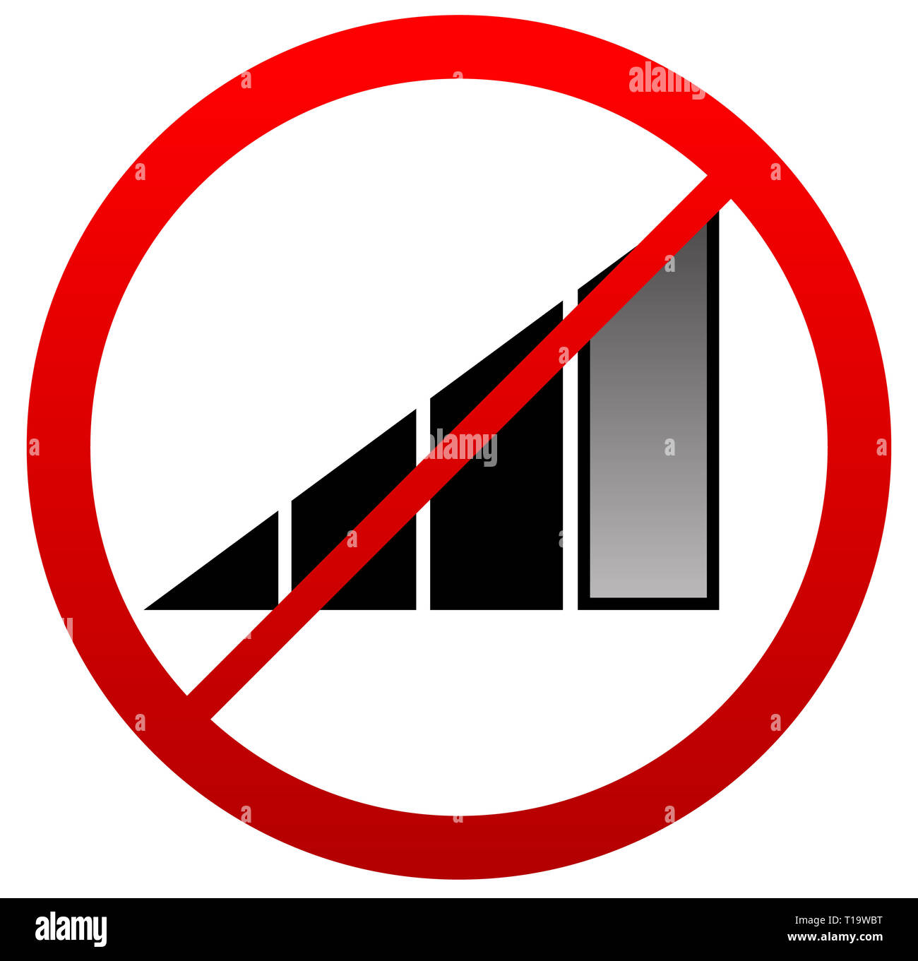 No Signal Sign. Bad antenna, No Internet connection concepts. Jamming ...