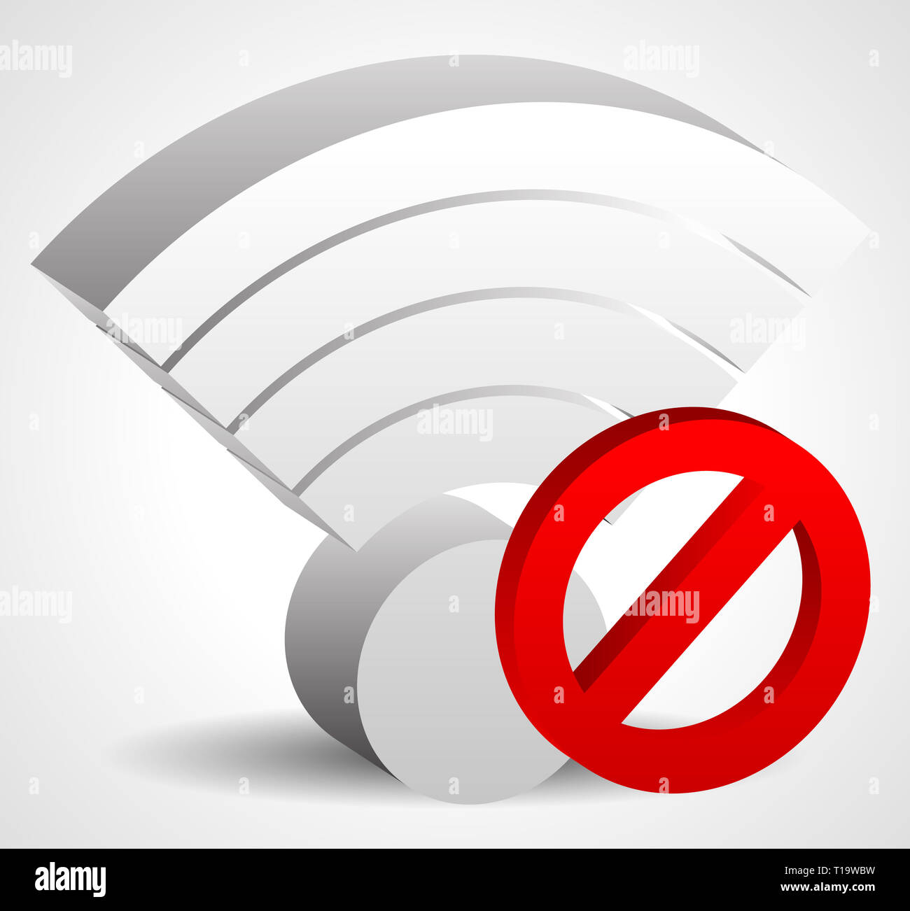 No signal, bad antenna concepts. Vector icon Stock Photo - Alamy