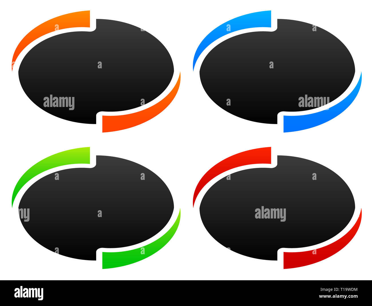 Circle, oval, ellipse design elements / backgrounds. vector graphic ...