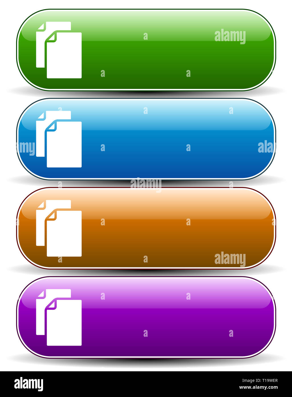 Graphics with pair of dog earred pages vector illustration Stock Photo ...