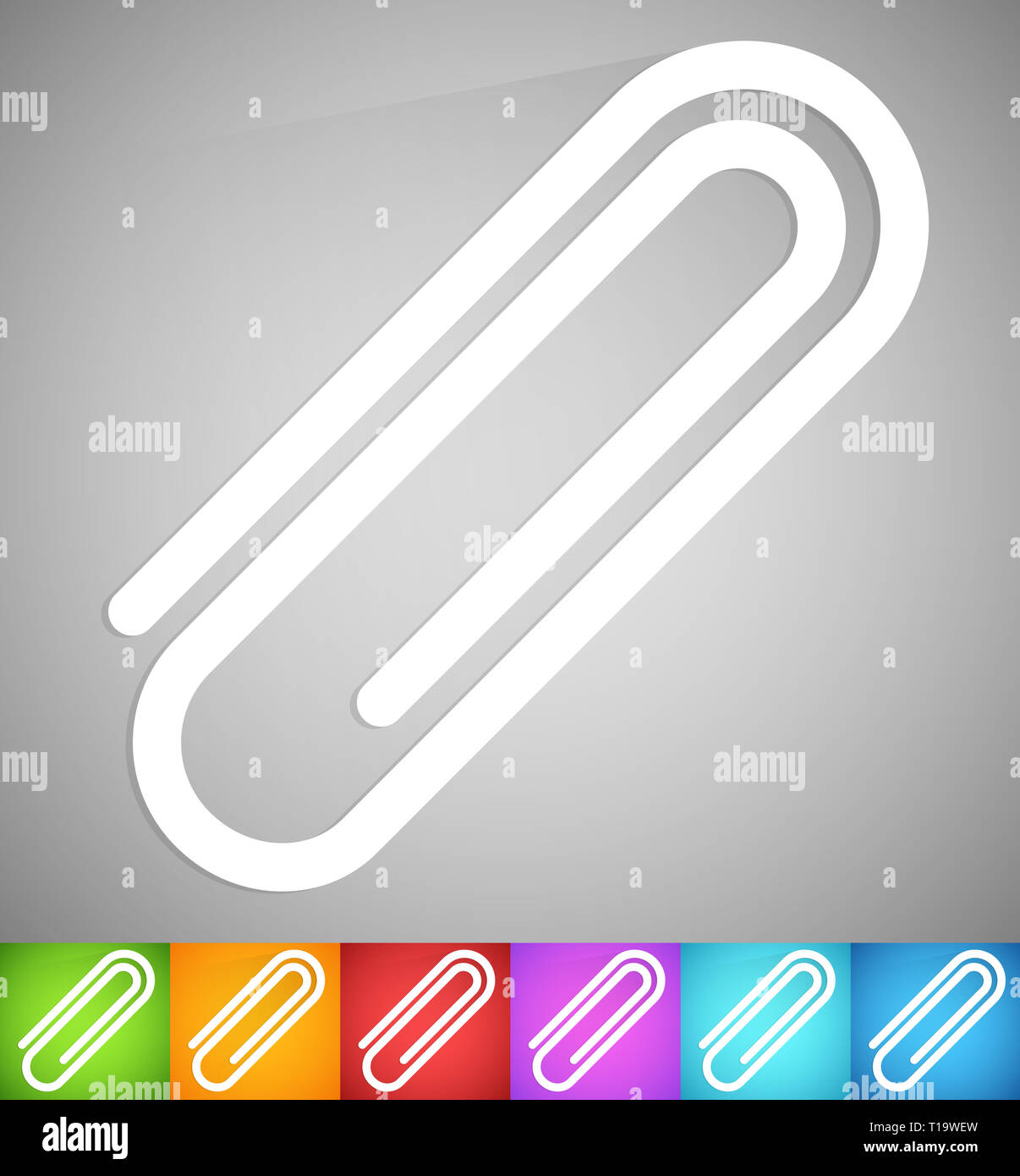 Paper clip, clip icon, element. Vector Illustration Stock Photo - Alamy