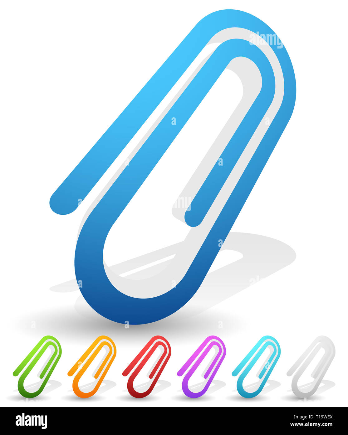 Paper clip, clip icon, element. Vector Illustration Stock Photo - Alamy