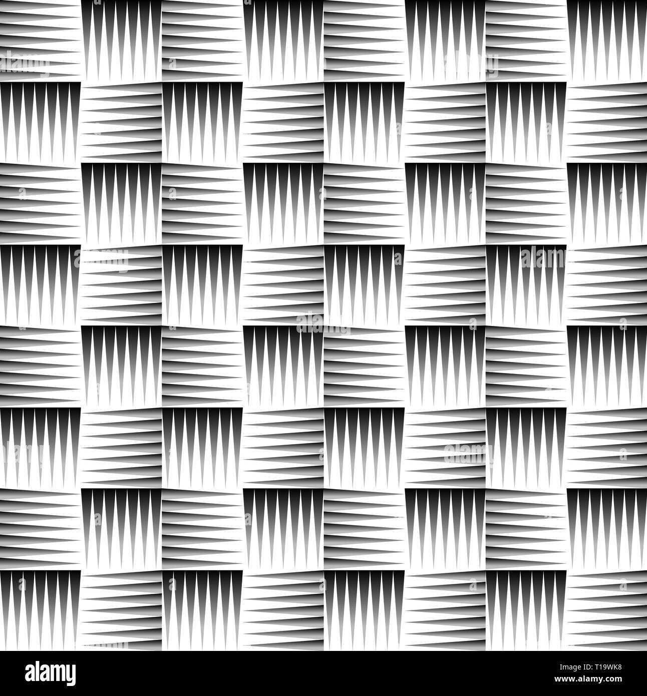 Black and white pattern of edgy, pointed shapes. Repeatable background ...