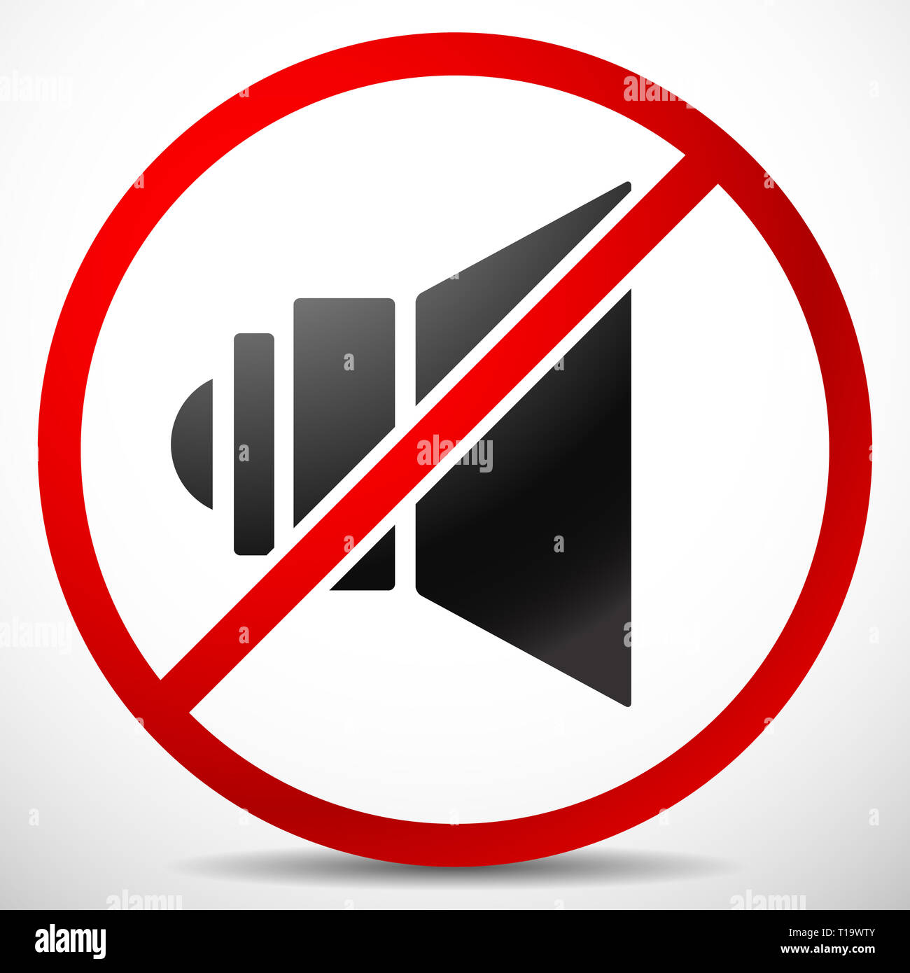 Music speaker ban sign hi-res stock photography and images - Alamy