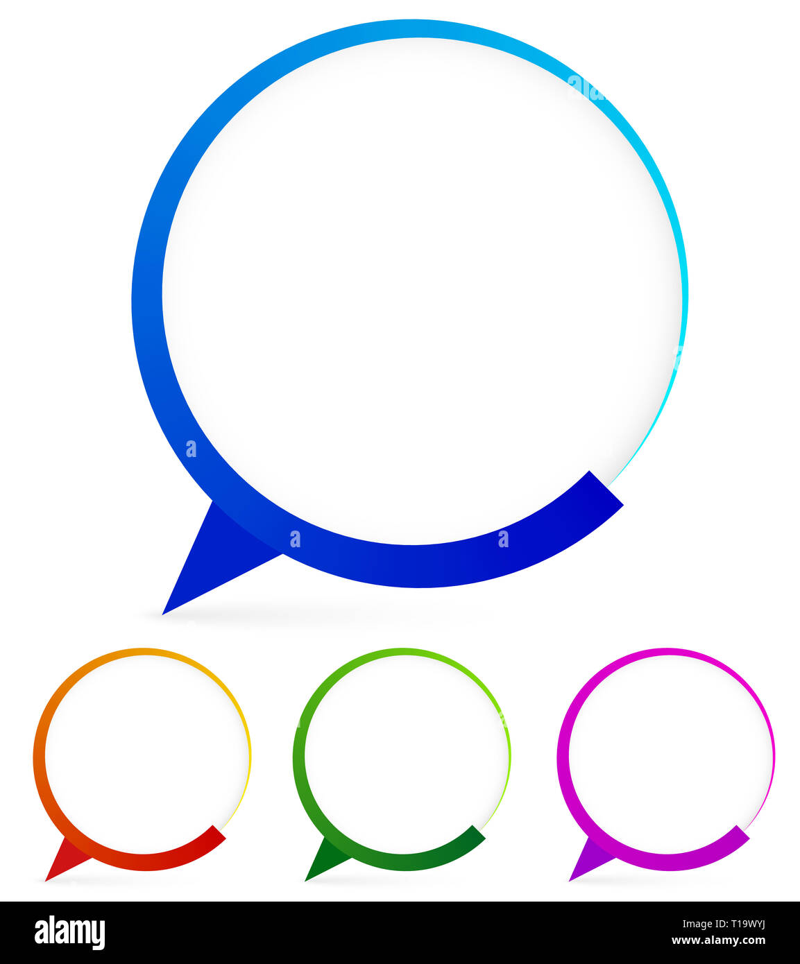 Modern speech bubble shapes Stock Photo - Alamy