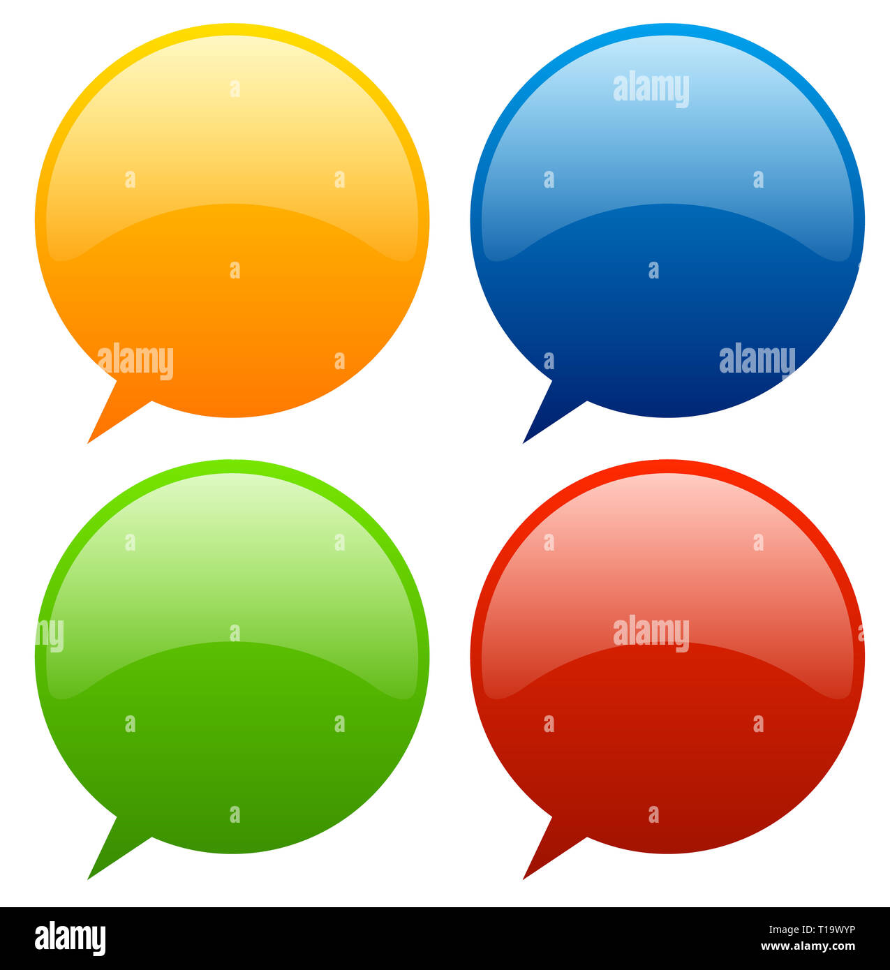 Speech, talk bubbles, balloons Stock Photo - Alamy