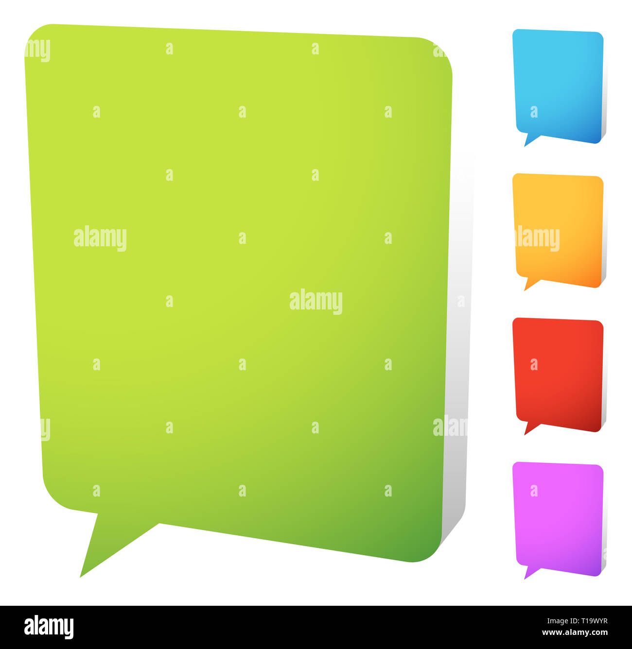 Speech bubble templates with tall space. eps 10 Stock Photo - Alamy