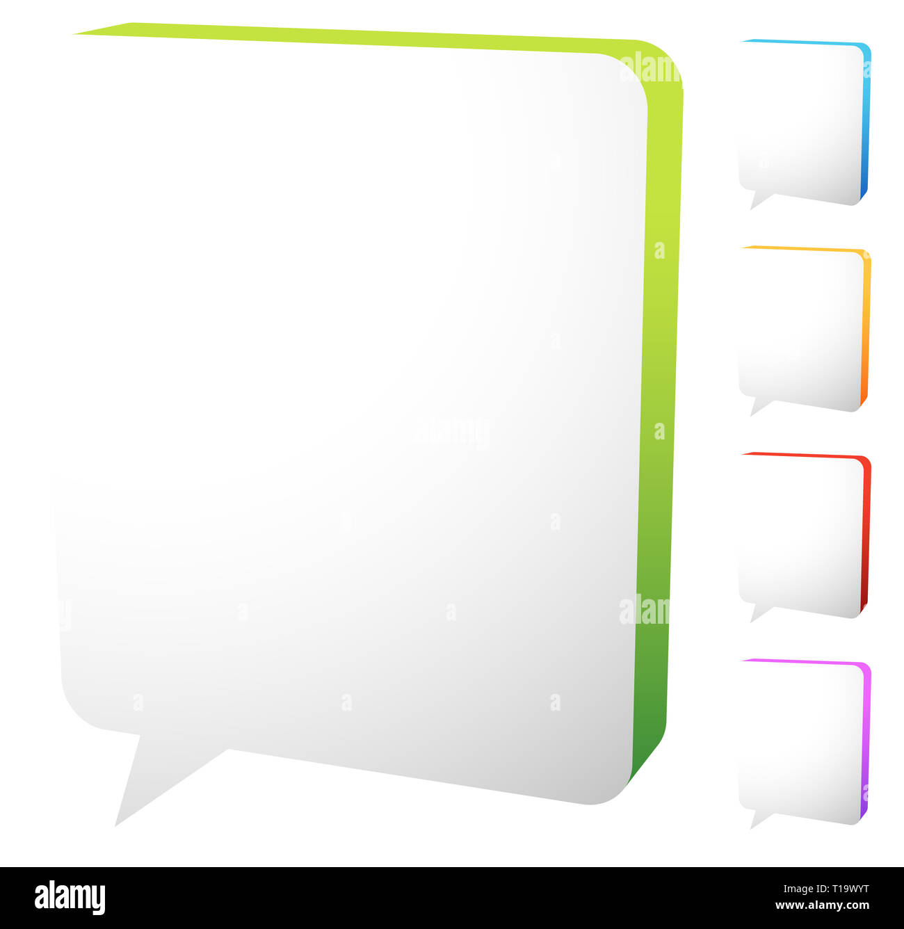 Speech bubble templates with tall space. eps 10 Stock Photo - Alamy