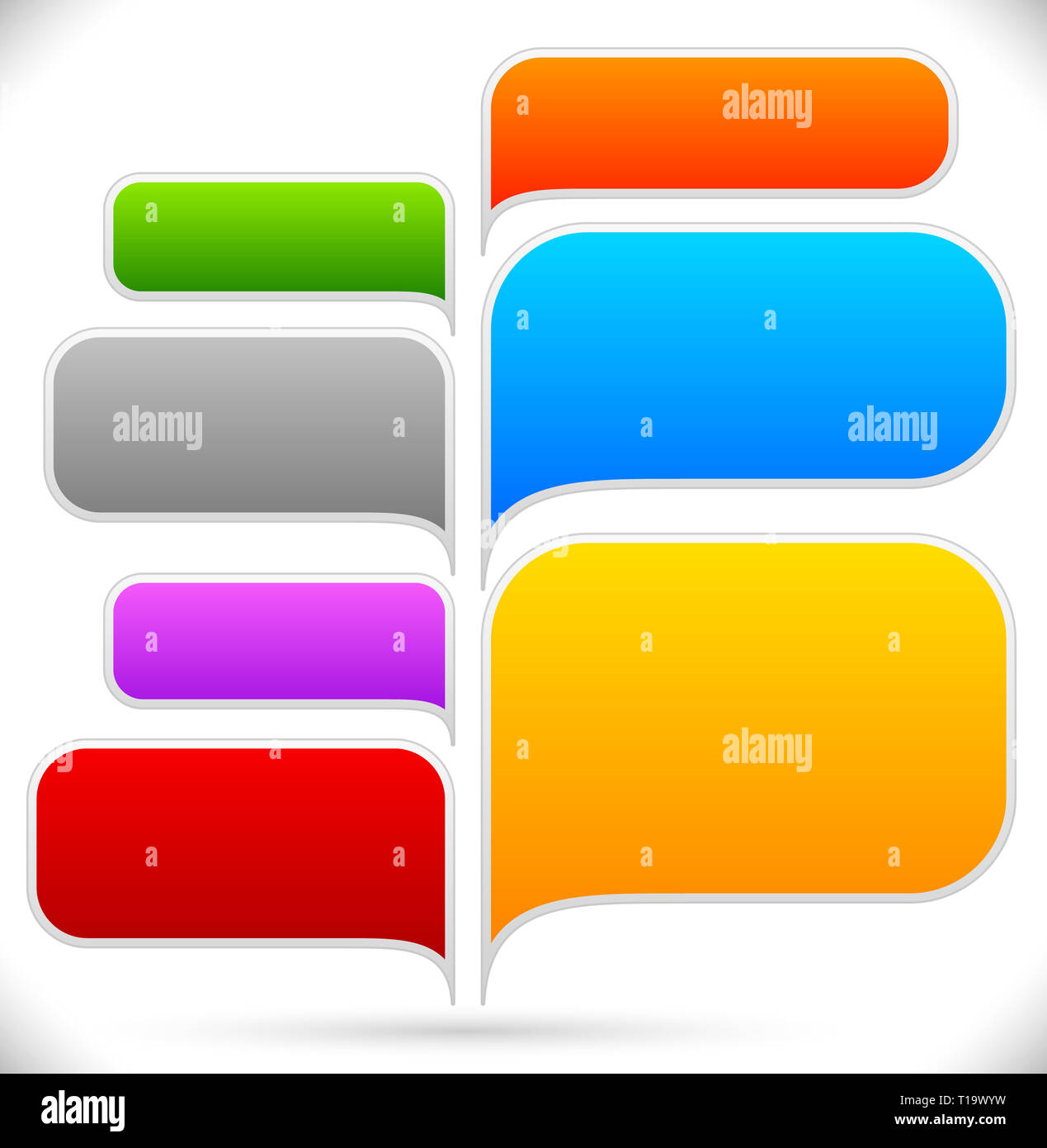 Speech, talk bubbles, balloons Stock Photo - Alamy