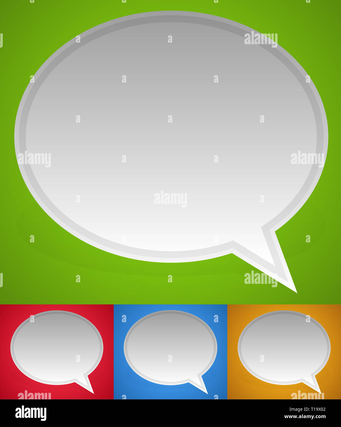 Big speech bubbles with space Stock Photo - Alamy