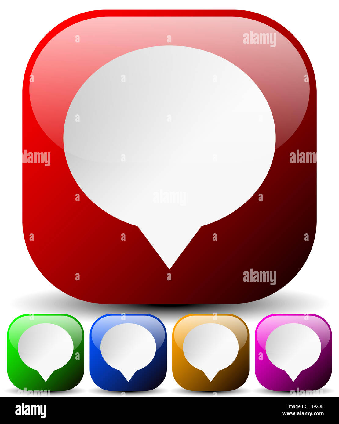 Eps 10 Vector Illustration of Speech Bubble Icons for Communication ...