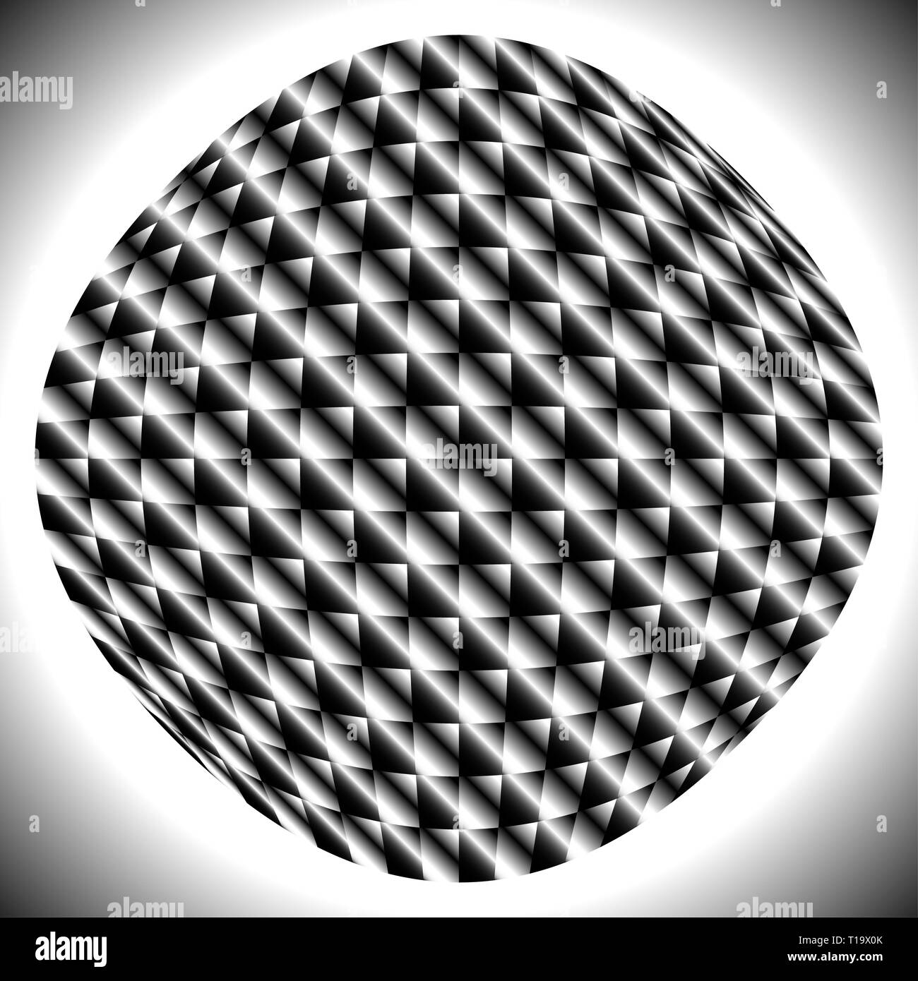 Checkered sphere with gradient fills on squares Stock Photo - Alamy