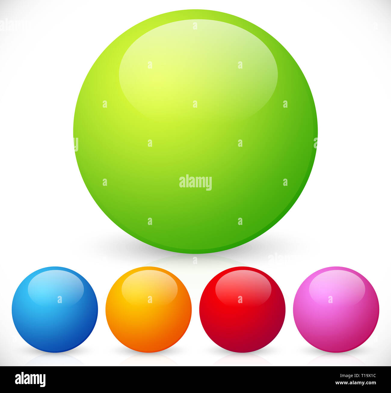 Colorful, shiny spheres Stock Photo - Alamy