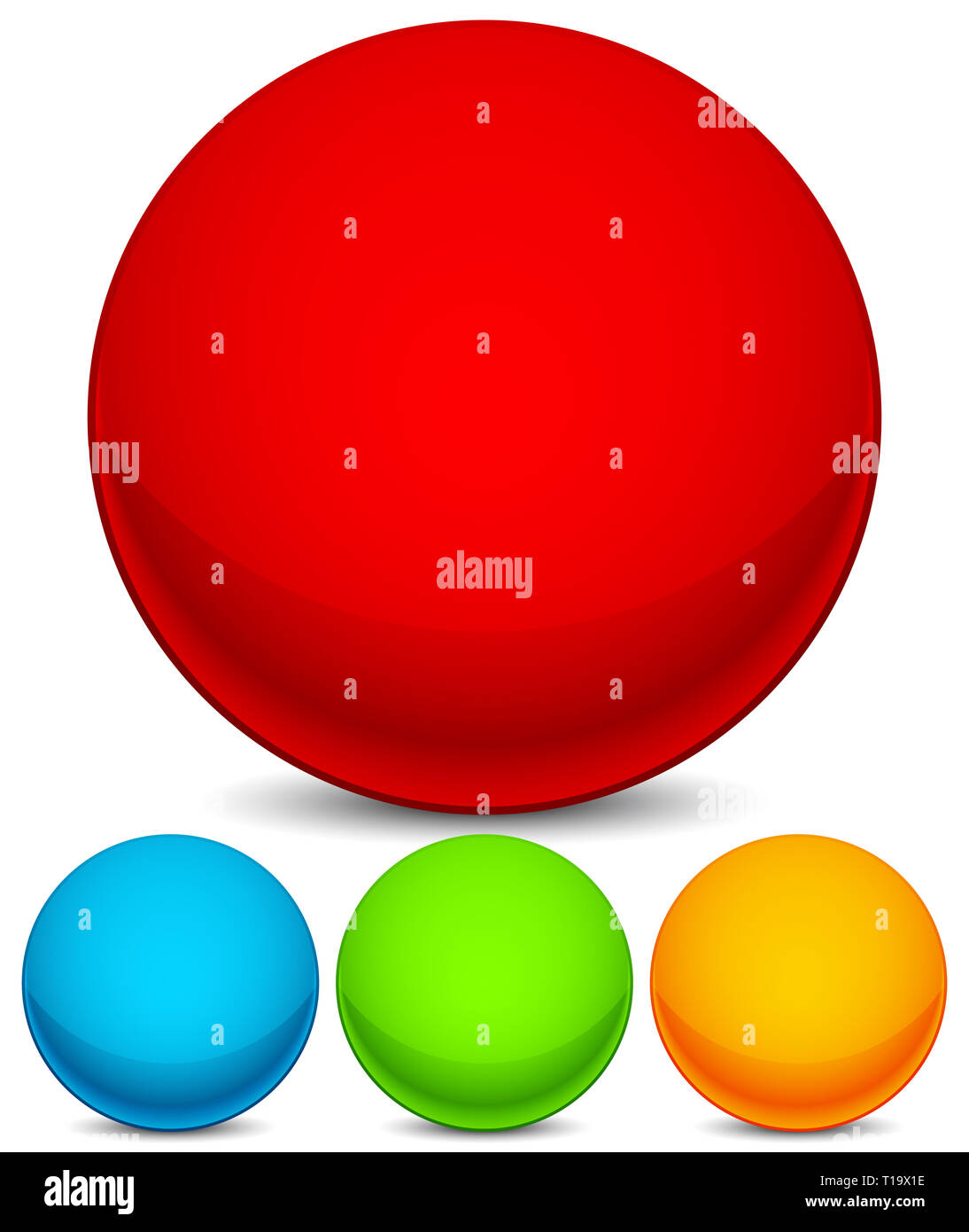 Eps 10 vector illustration of Colorful sphere elements / icons. Bright ...