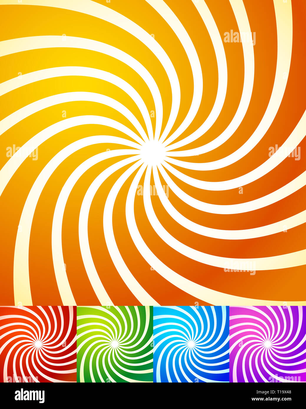 Colorful swirling shapes abstract background set. Vector Stock Photo ...