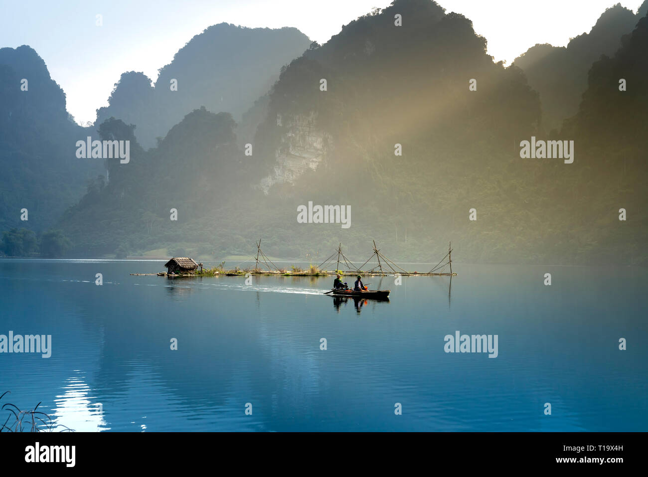 Fantastic clouds and sunset sky. Peaceful time. Colorful sky reflecting ...