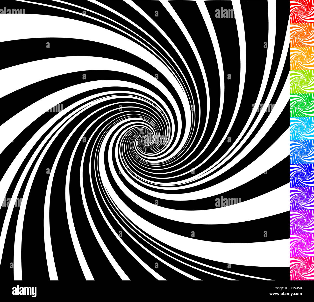 Abstract rotating shapes. Dynamic swirling, twirling backgrounds ...