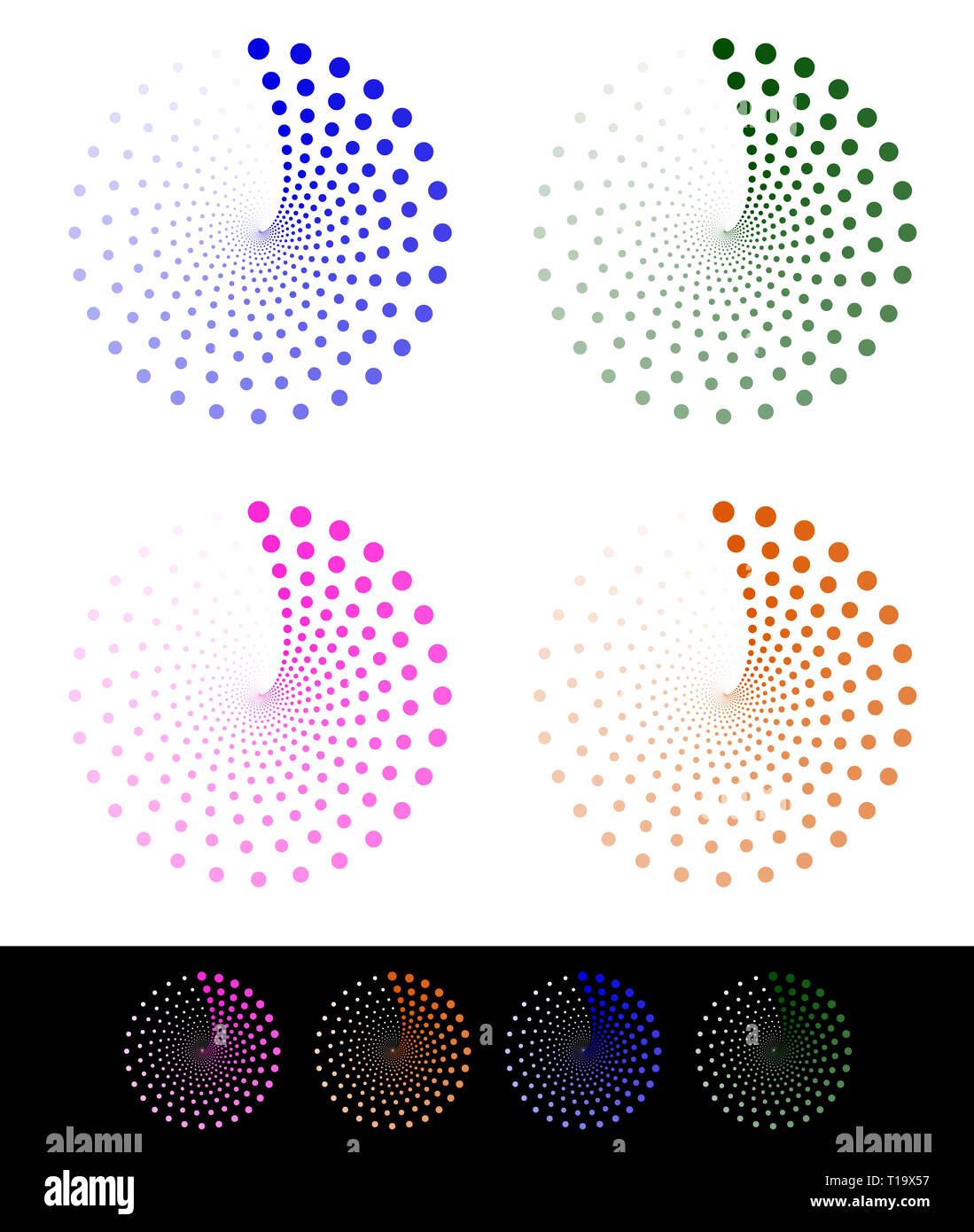 Stylish dotted design elements, motifs Stock Photo - Alamy