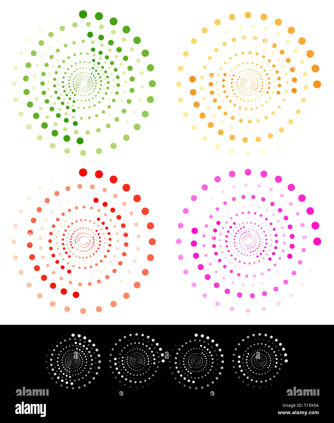 Stylish dotted design elements, motifs Stock Photo - Alamy