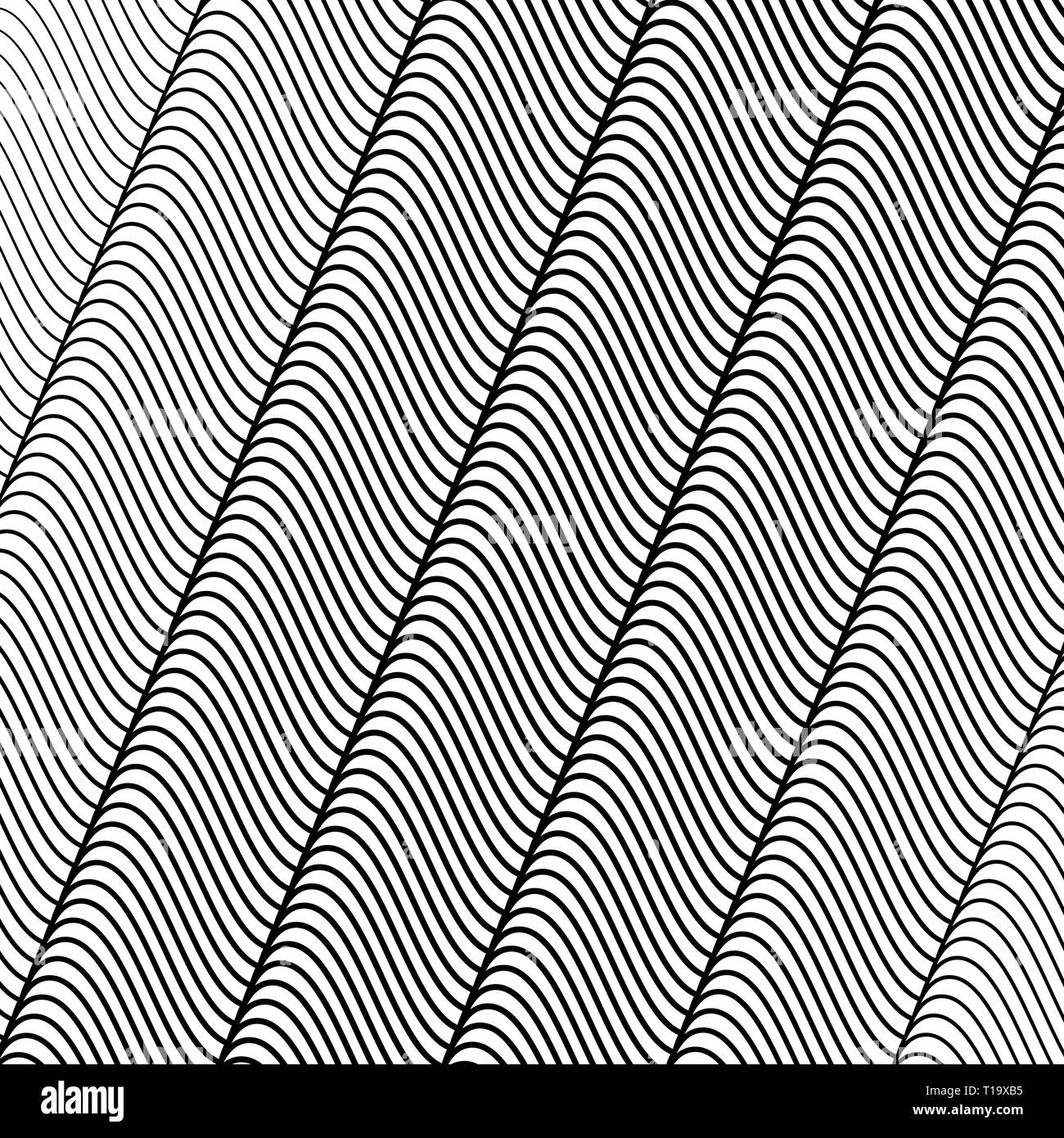 Wavy, undulating lines. Abstract vector Stock Photo - Alamy