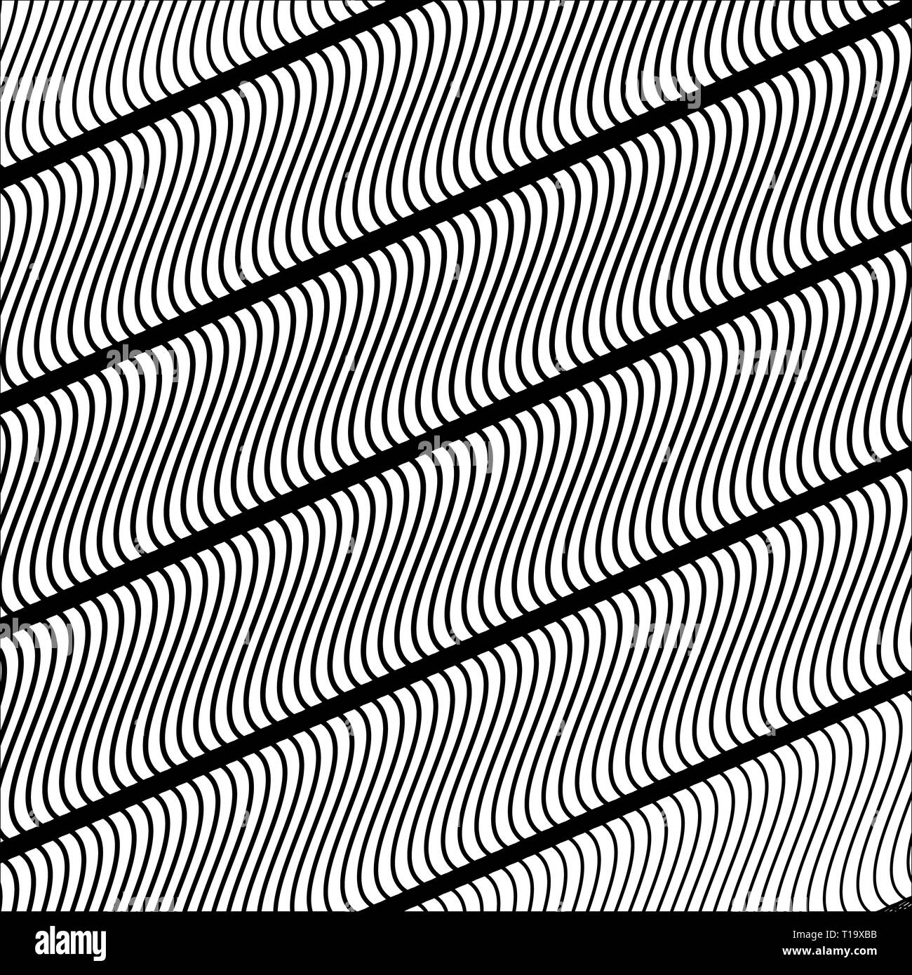 Wavy, undulating lines. Abstract vector Stock Photo - Alamy