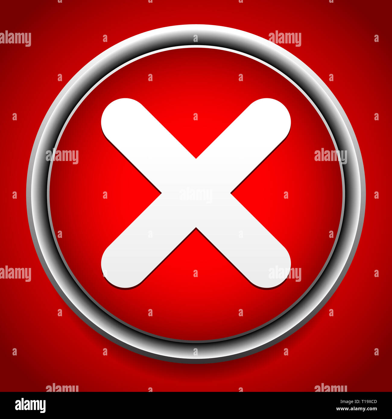Eps 10 Vector Illustration of Red cross, red "X" icon, button - Close ...
