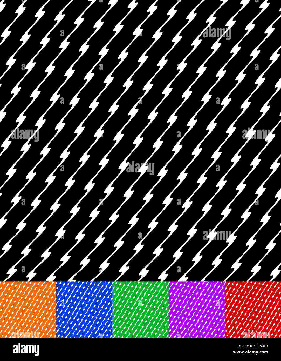 Abstract distorted lines pattern, background set. Vector Stock Photo ...