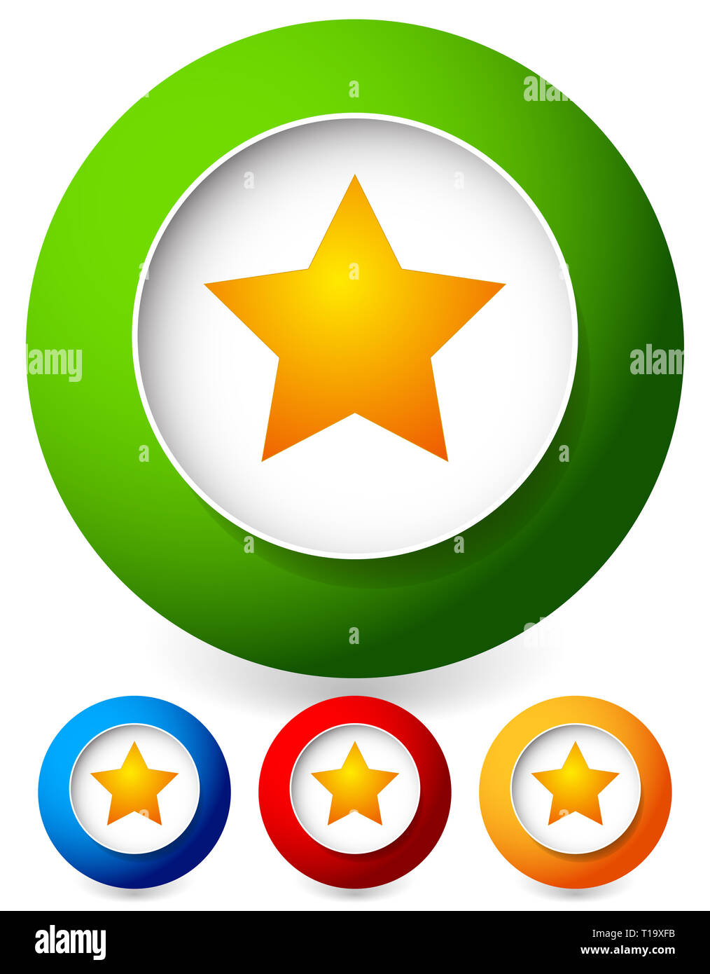Star in a circle icon. Vector graphics Stock Photo - Alamy