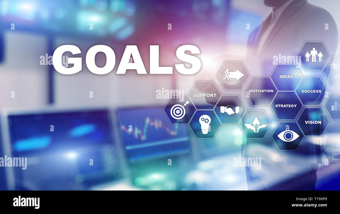 Target Goals Expectations Achievement Graphic Concept. Business ...