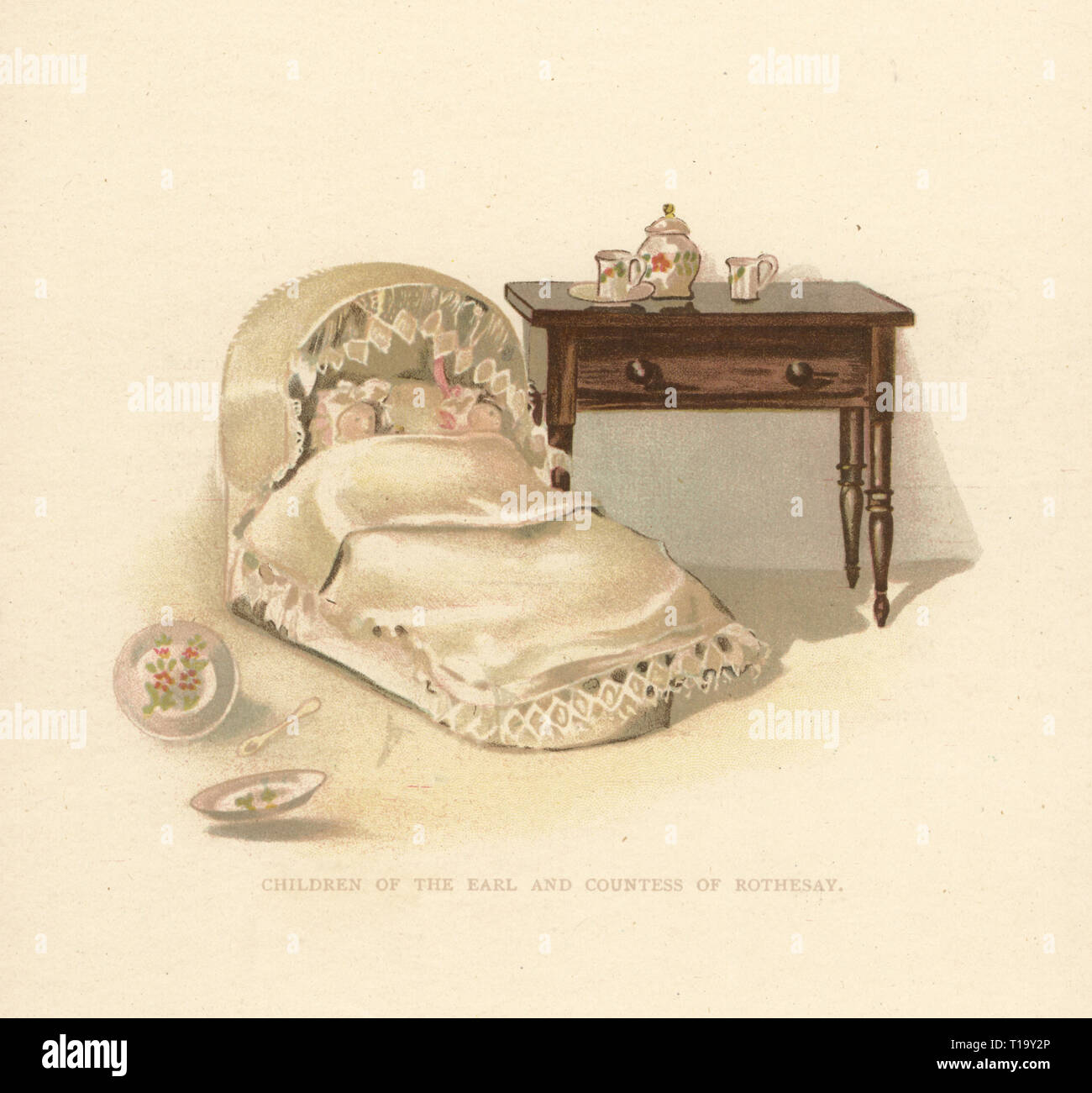 Dolls representing the twin babies of courtier Alice, Countess of ...