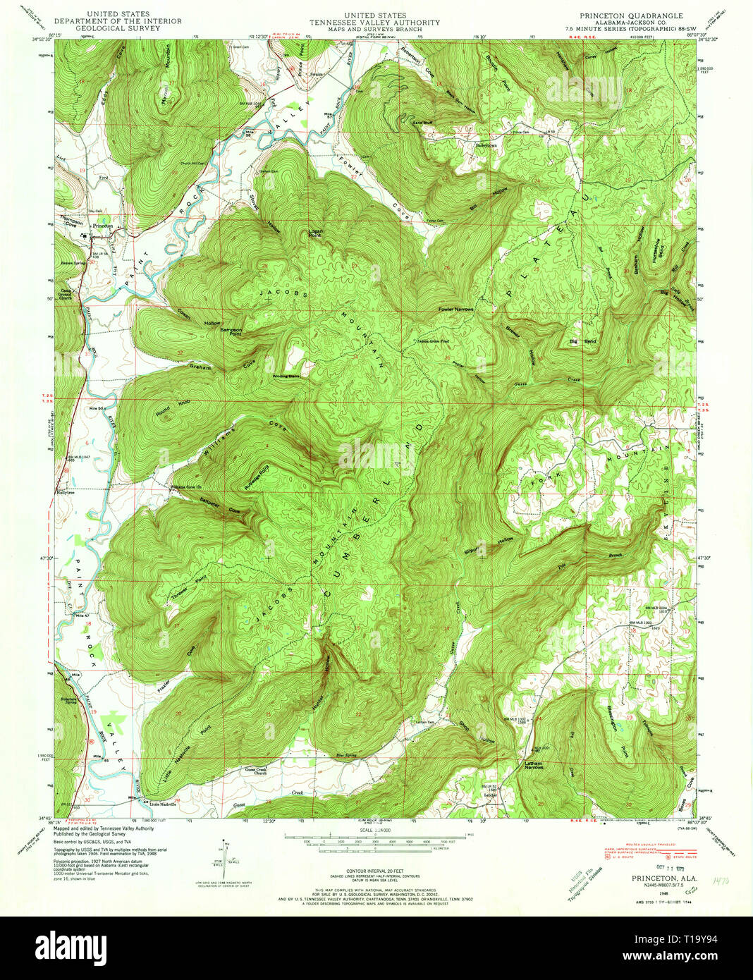 Map of princeton hi-res stock photography and images - Alamy