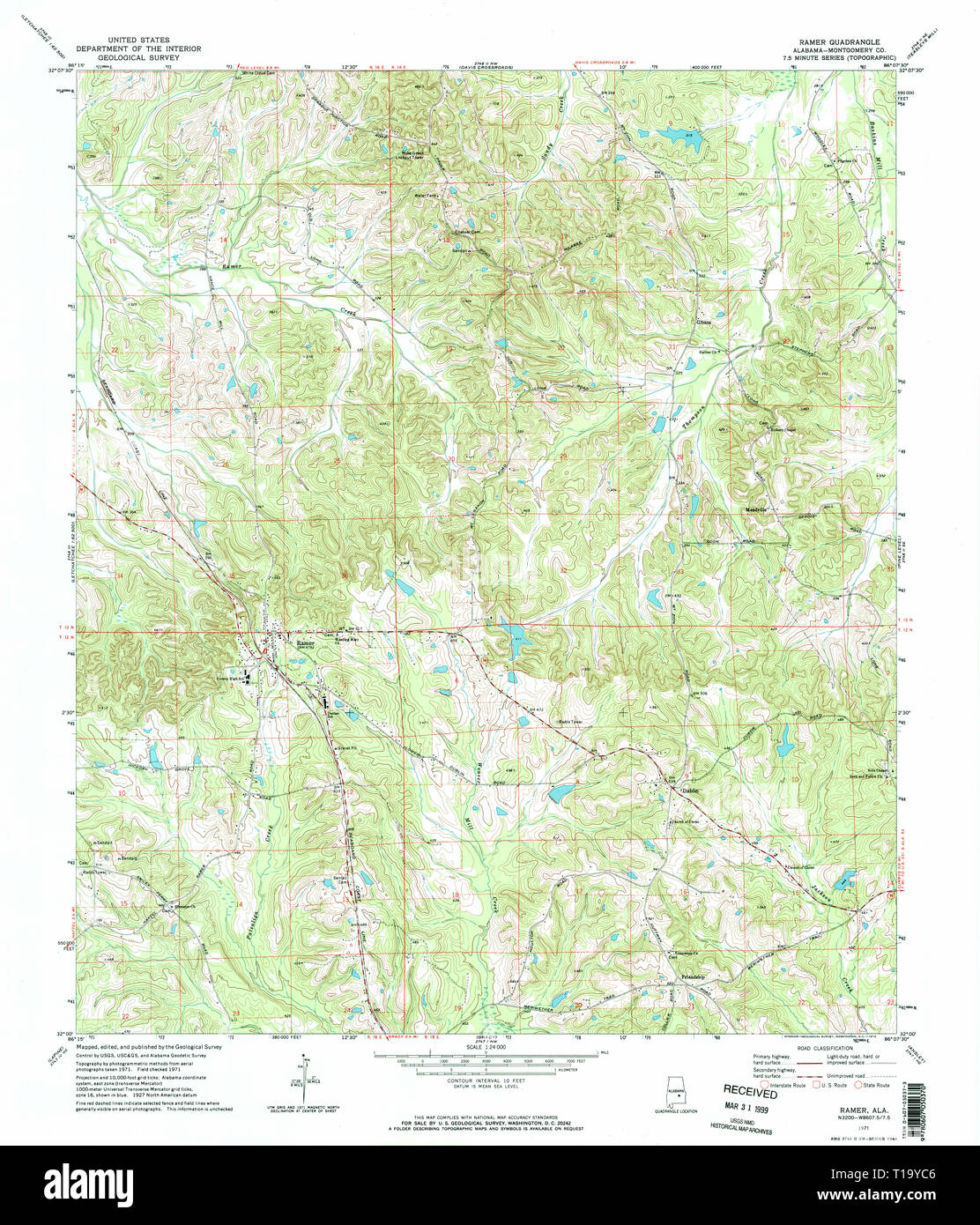 Ramer alabama map hi-res stock photography and images - Alamy