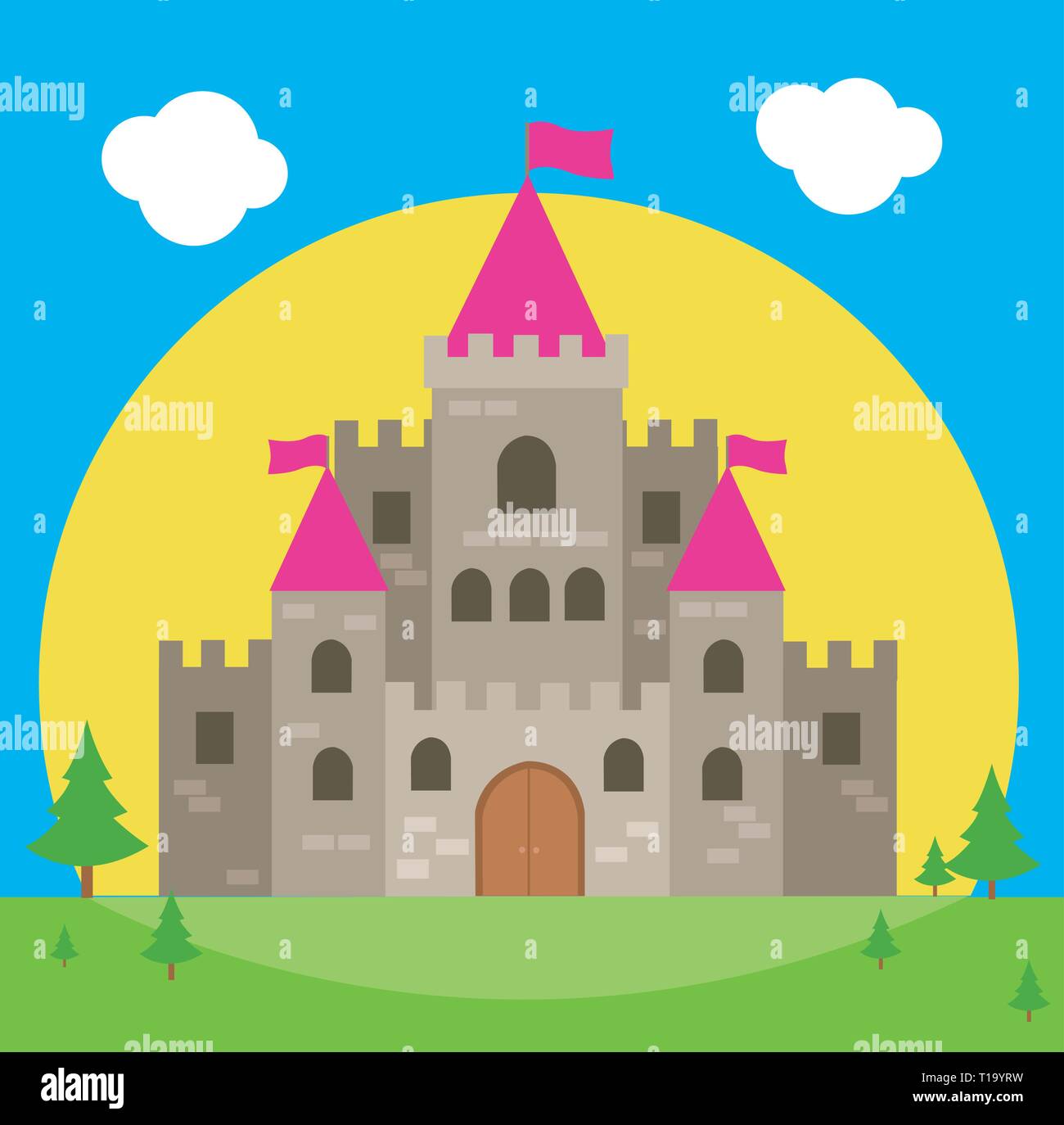 Castle vector illustration Stock Vector Image & Art - Alamy