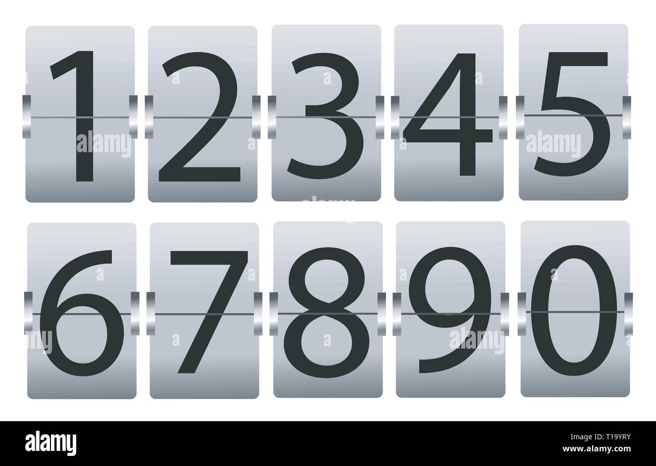set of numbers isolated on white Stock Vector Image & Art - Alamy