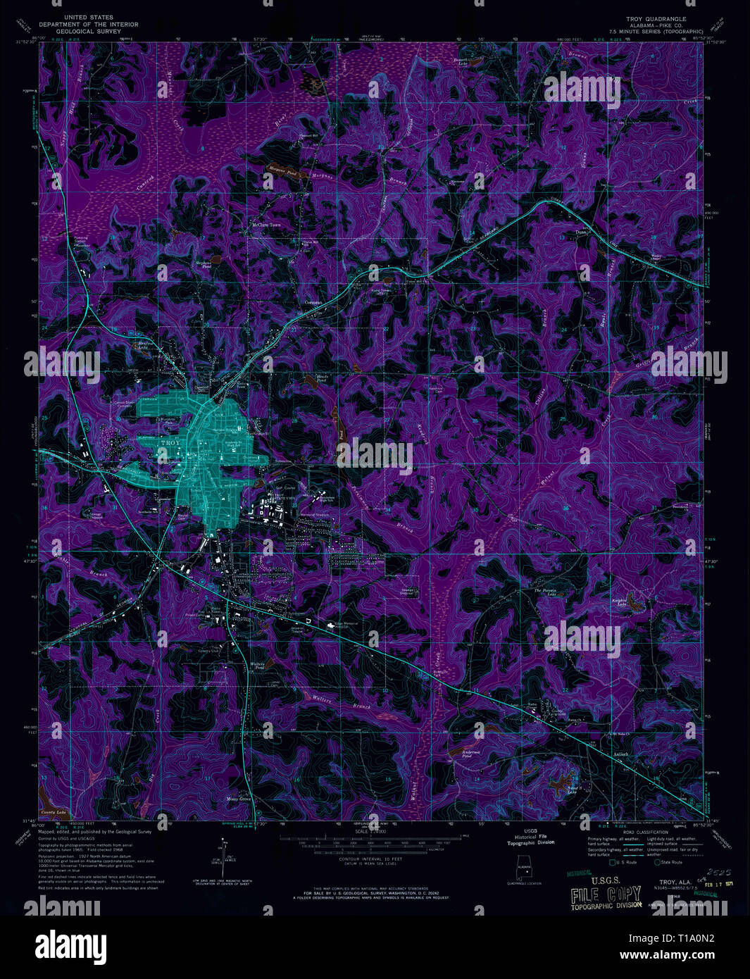 Troy alabama map hi-res stock photography and images - Alamy