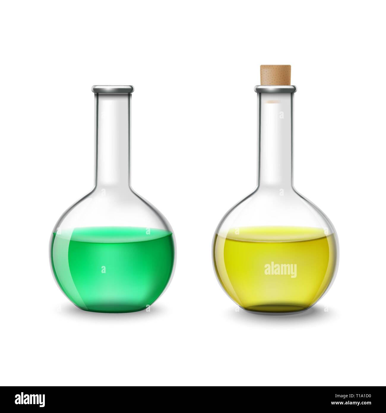 Glass flasks Cut Out Stock Images & Pictures - Alamy