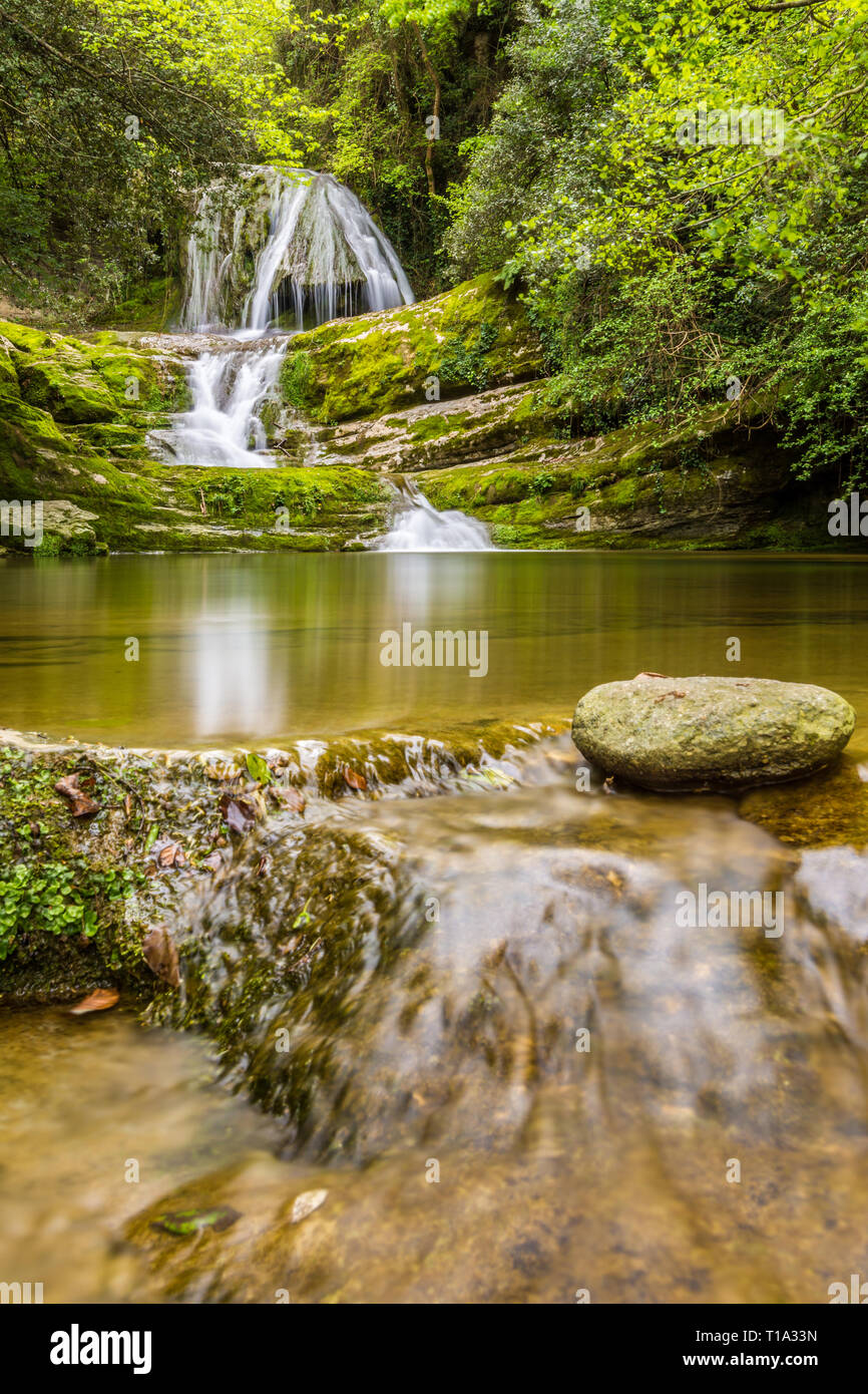 Little waterfalls on a creek Stock Photo - Alamy