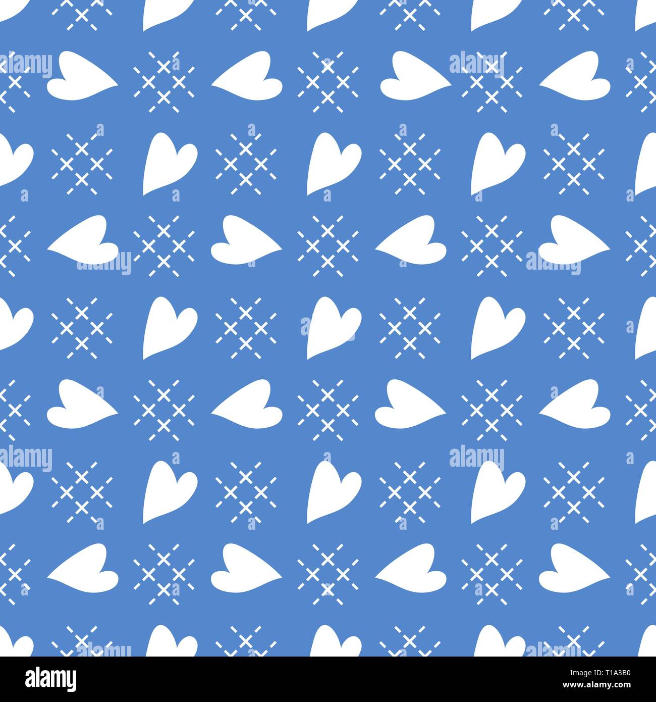 Cute seamless pattern with hearts. Happy Valentine's Day. Romantic ...