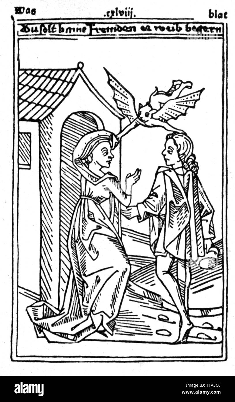 Angel devil medieval hi-res stock photography and images - Alamy