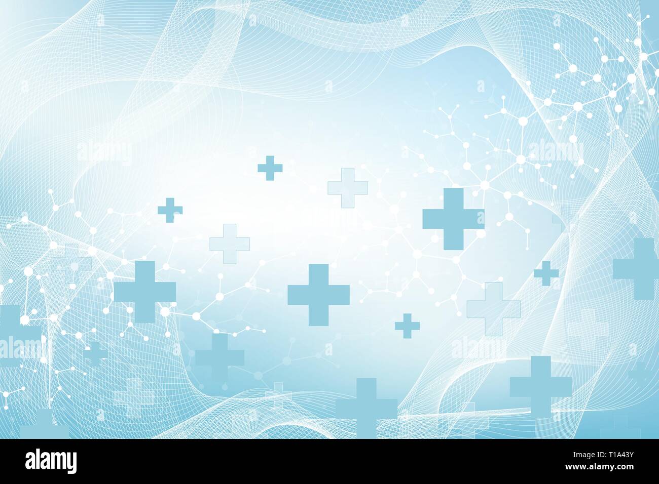 Abstract medical background DNA research, molecule, genetics, genome ...