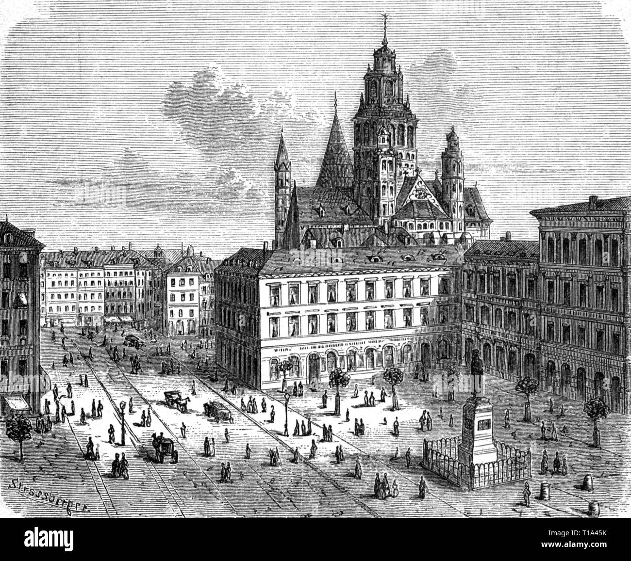 geography / travel historic, Germany, cities and communities, Mainz ...