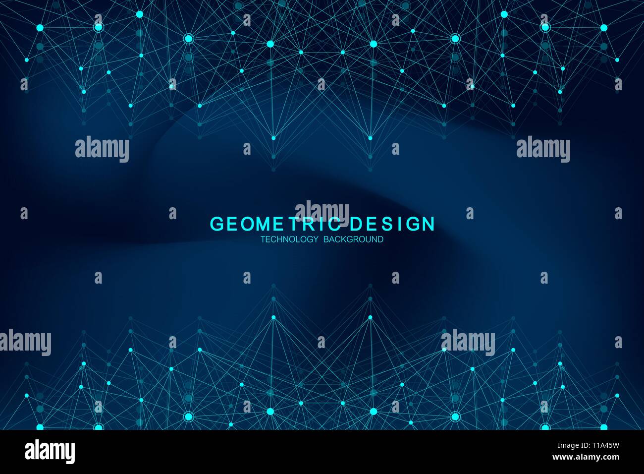 Abstract plexus background with connected lines and dots. Plexus geometric effect Big data with ...