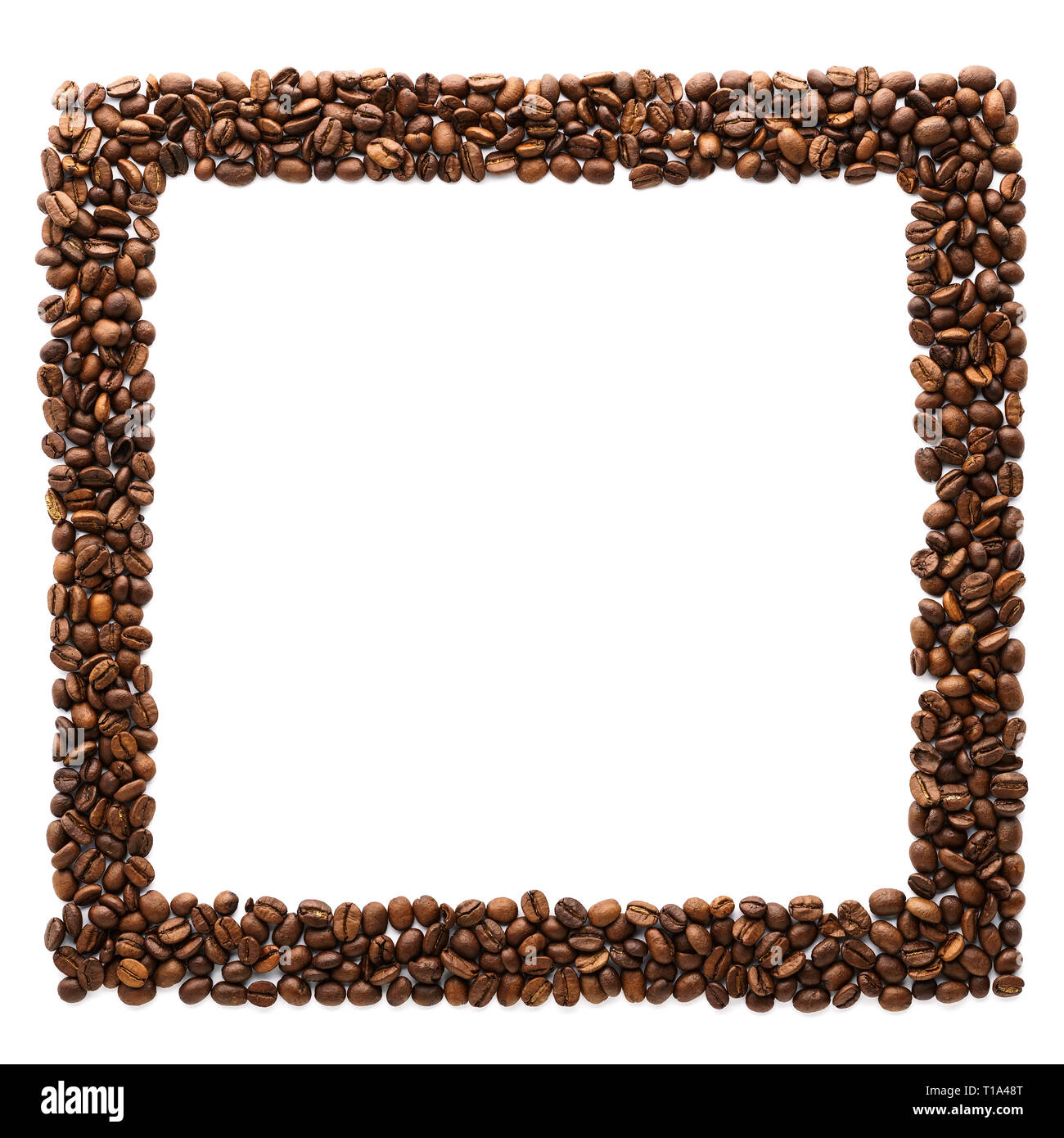 Coffee border coffee beans frame hi-res stock photography and images ...