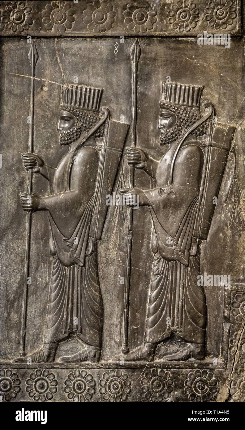 geography / travel, National Museum, Tehran, warrior, relief ...