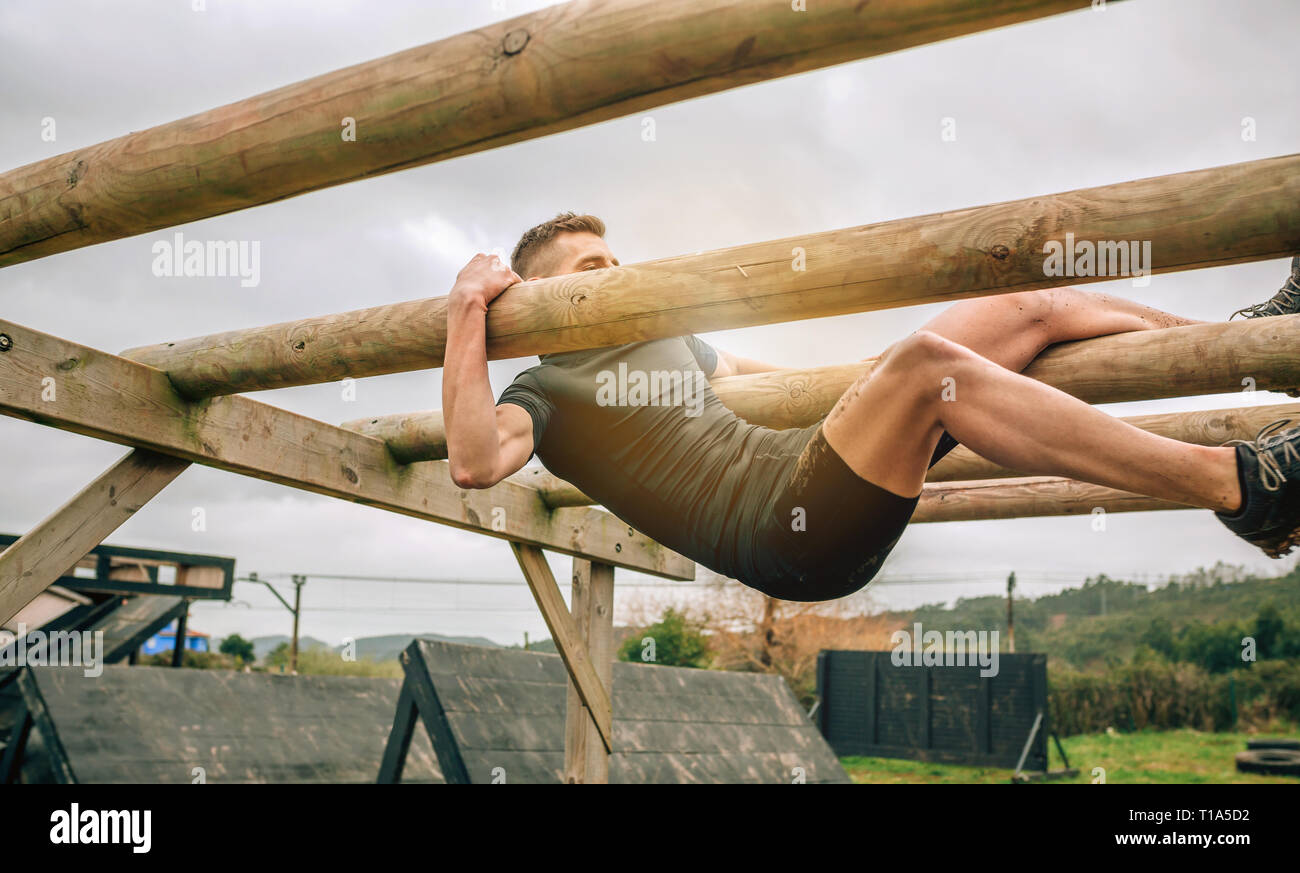 Wooden obstacle course hi-res stock photography and images - Alamy