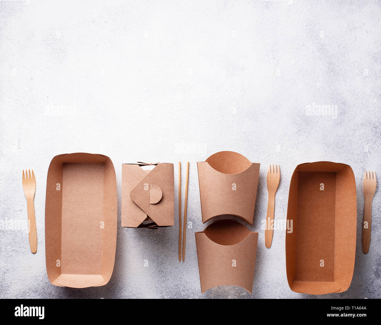 Eco friendly fast food containers Stock Photo - Alamy